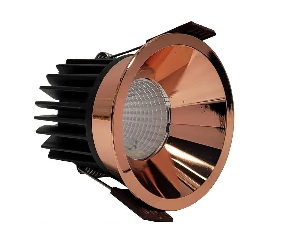 Rose Gold 12W COB Ceiling Light – Premium Recessed Spotlight (Warm Whi ...